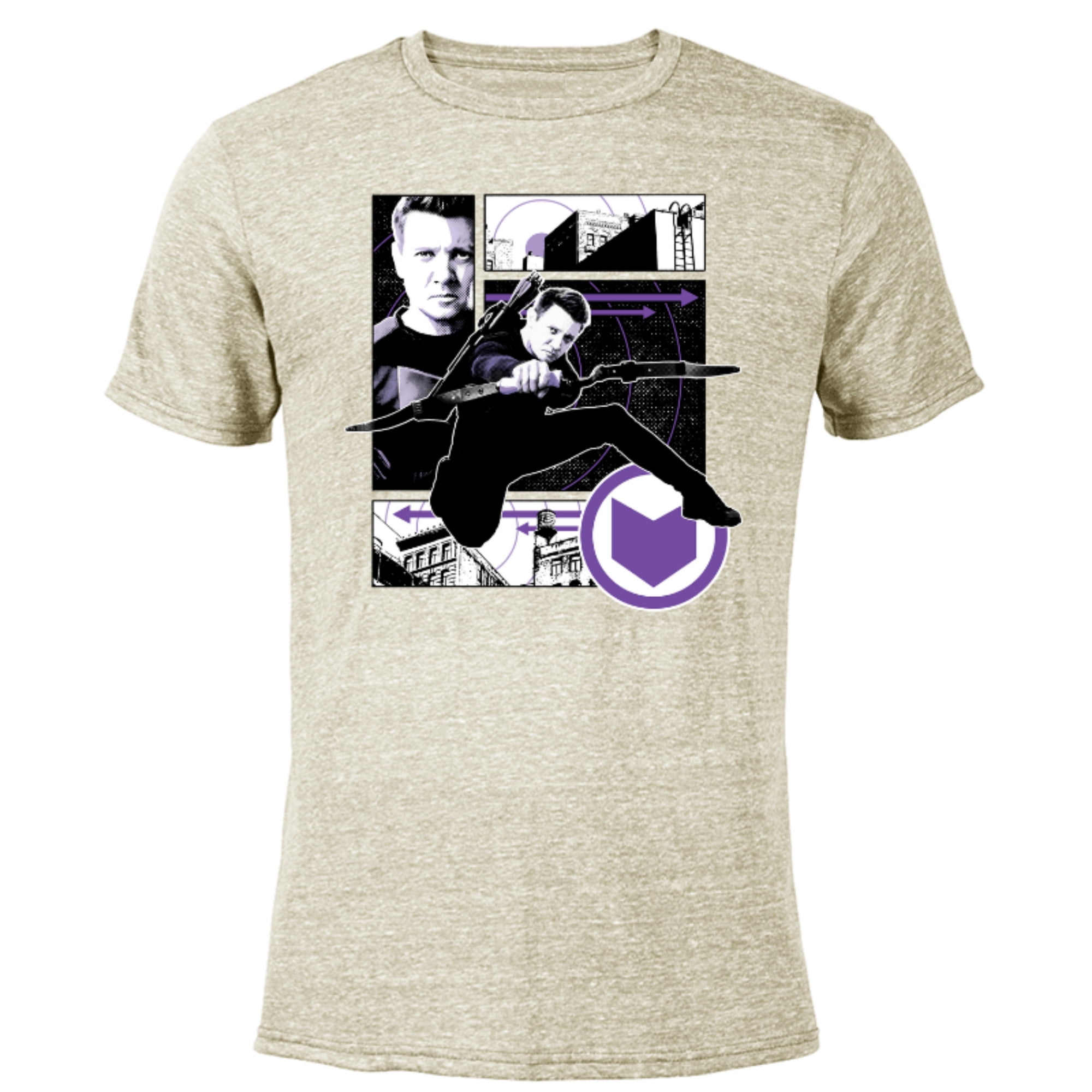 Marvel Hawkeye Clint Barton Target Practice - Short Sleeve Blended T ...