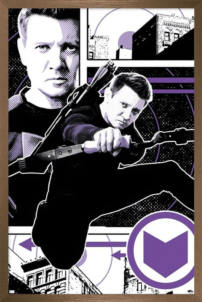 Marvel Hawkeye - Hawkeye Bow Wall Poster, 14.725" x 22.375", Framed ...