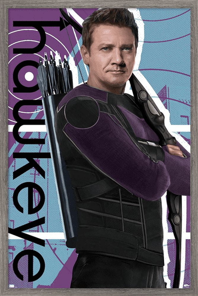Marvel Hawkeye - Hawkeye Wall Poster, 22.375" x 34", Framed - Walmart.com