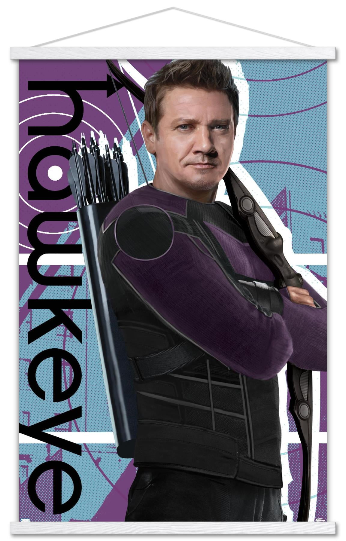 Marvel Hawkeye - Hawkeye Wall Poster with Wooden Magnetic Frame, 22.375 ...
