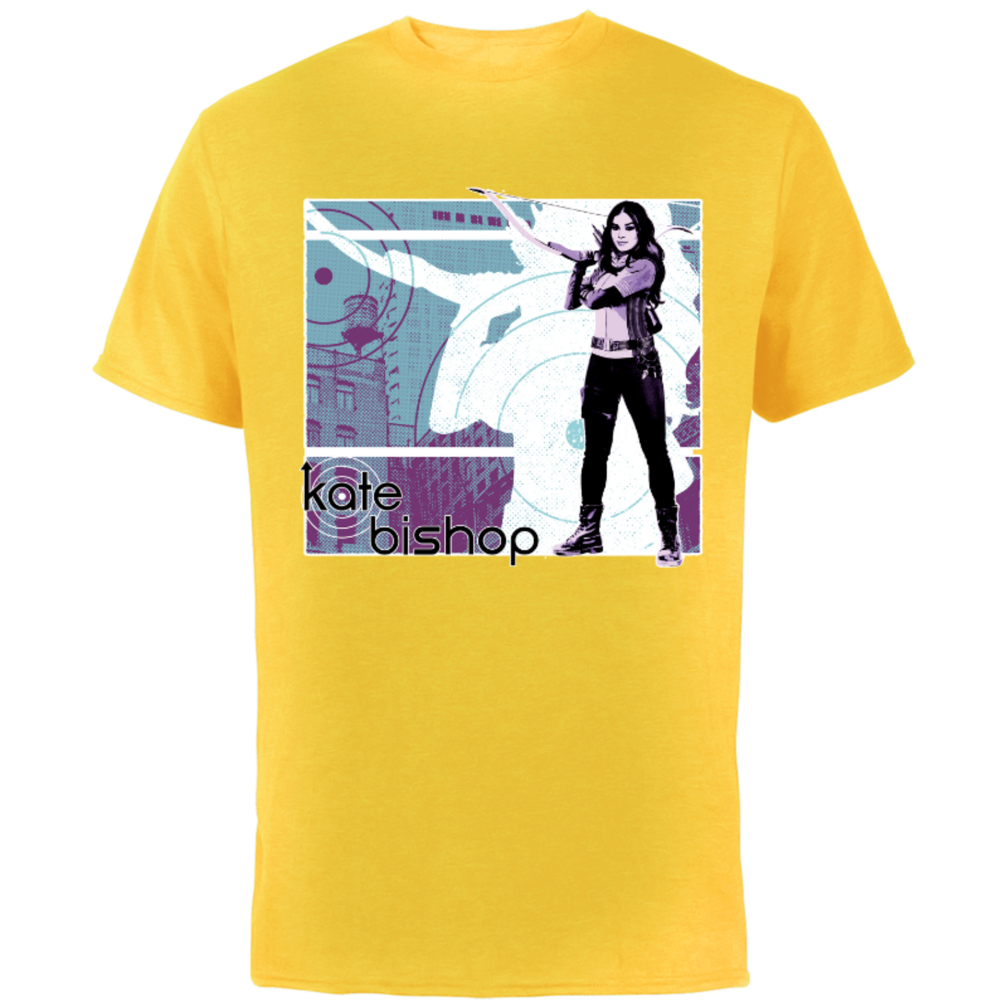 Marvel Hawkeye Kate Bishop Halftone Character Poster - Short Sleeve ...