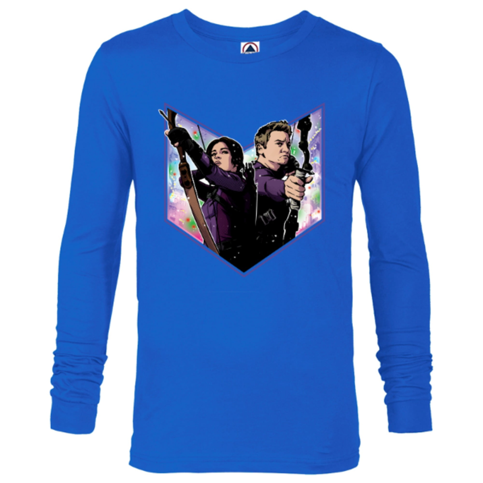 Marvel Hawkeye Kate Clint Lucky the Pizza Dog Holiday - Long Sleeve T ...