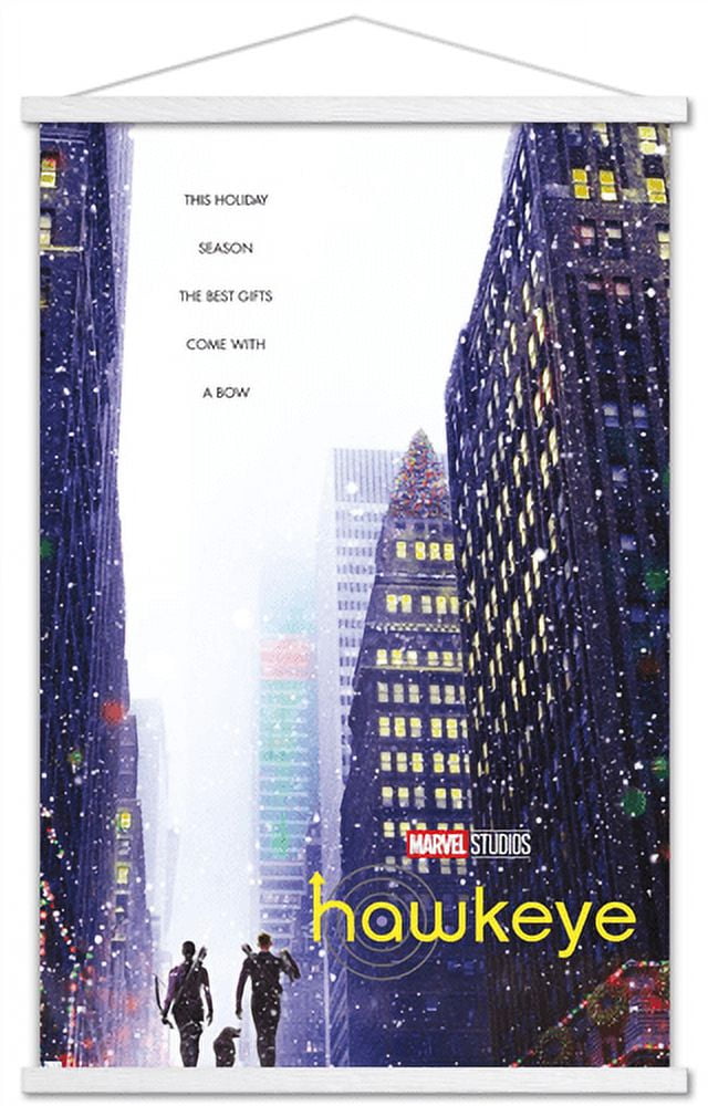 Marvel Hawkeye - Street One Sheet Wall Poster with Wooden Magnetic ...