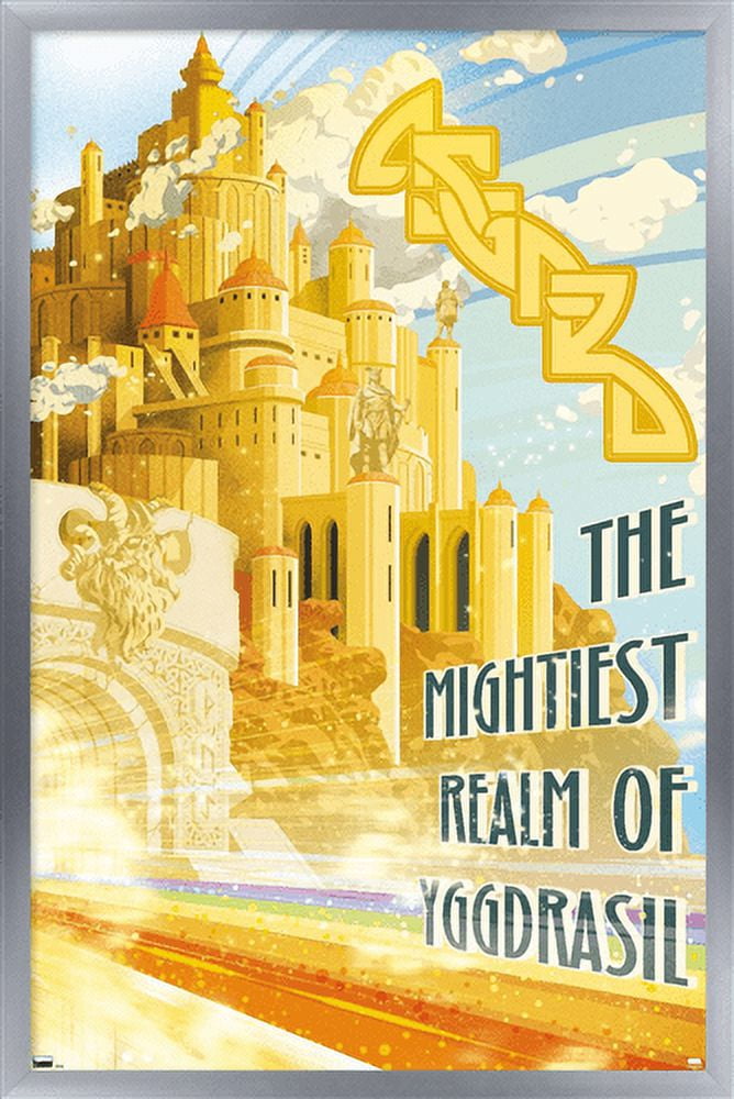 Marvel: Hero Lands - Asgard Wall Poster, 14.725" x 22.375" Framed ...
