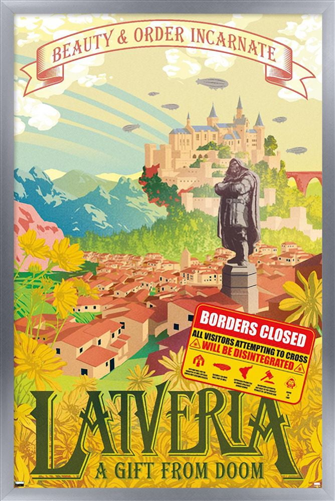 Marvel: Hero Lands - Latveria Wall Poster, 22.375" x 34" Framed ...