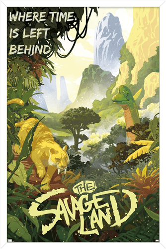 Marvel: Hero Lands - The Savage Land Wall Poster, 22.375" x 34" Framed ...