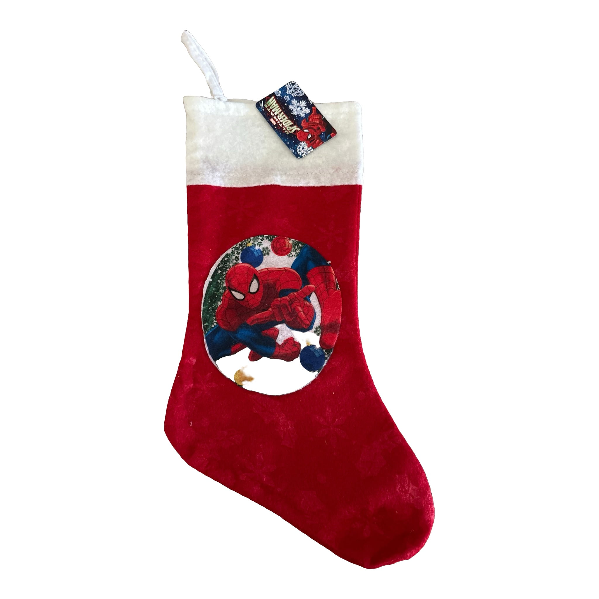 Marvel Hero Spiderman Character Christmas Stocking - Soft Purple Felt ...