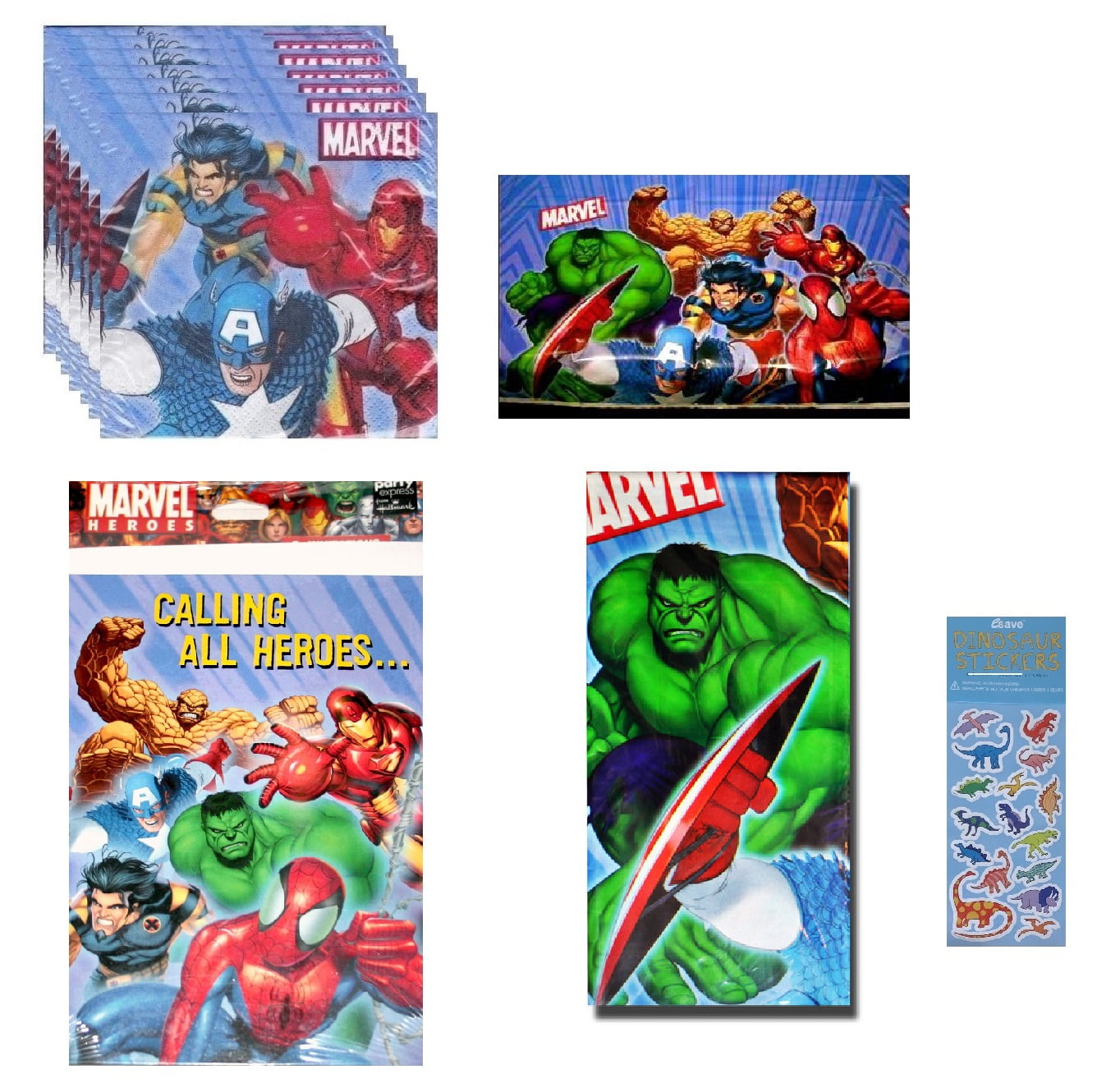Marvel Heroes Avengers Birthday Party Supplies Bundle Pack includes 16 ...