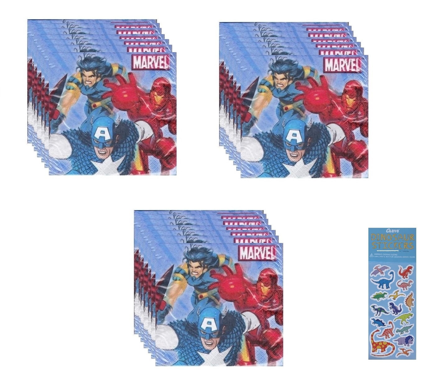 Marvel Heroes Avengers Birthday Party Supplies Bundle Pack includes 48 ...
