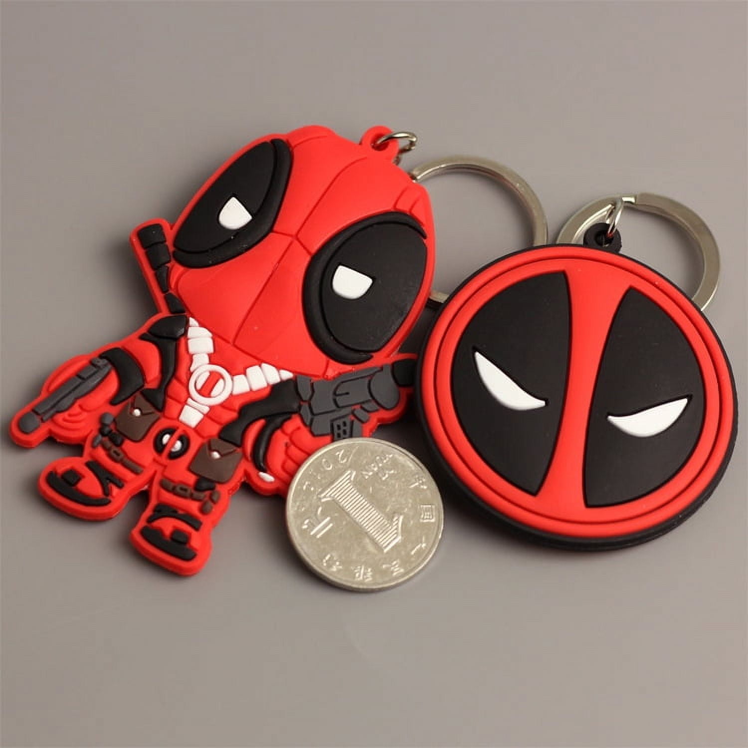 Marvel Heroes Deadpool X Battleship Q Version Deadpool Keychain Soft ...