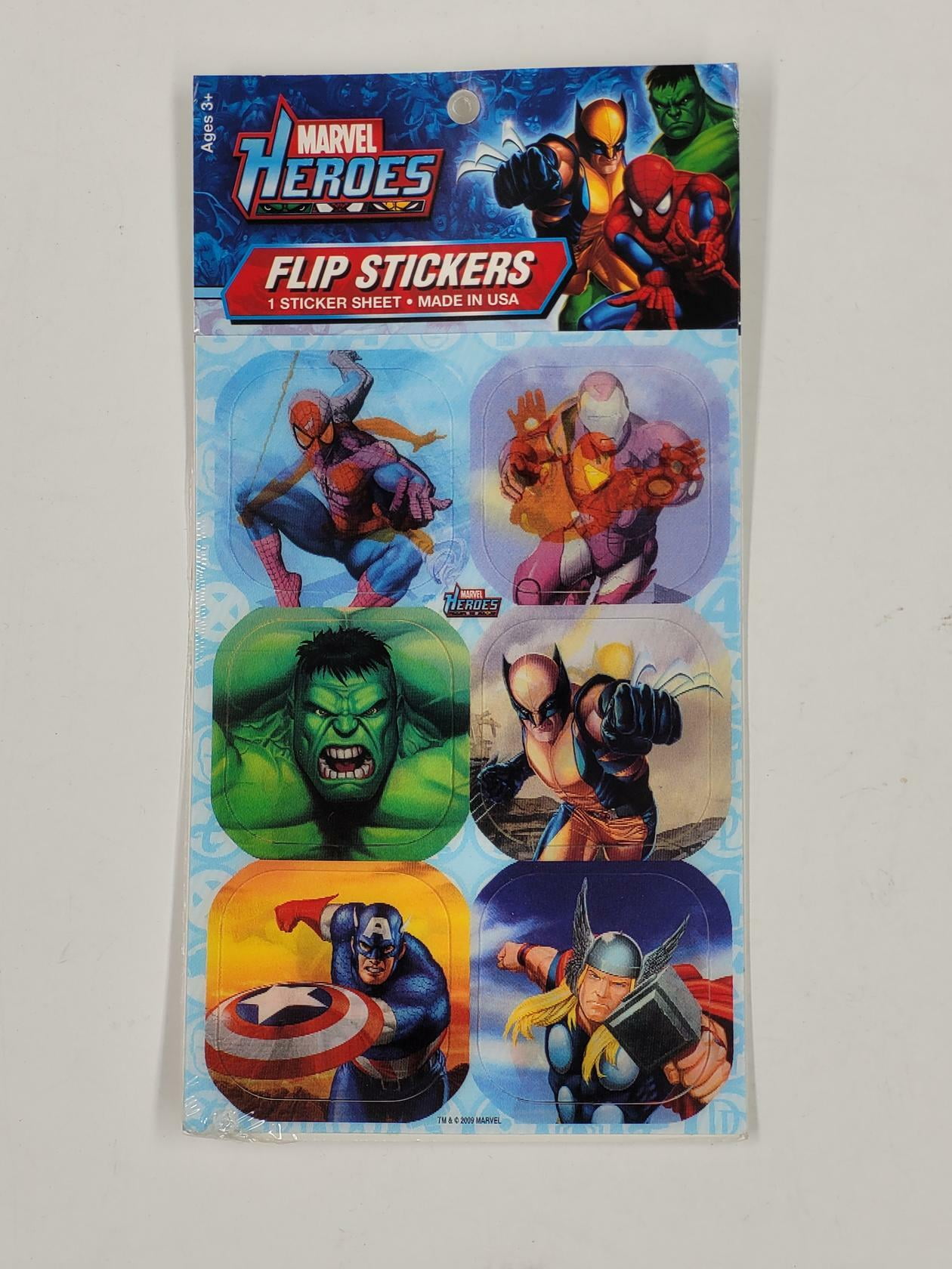 Marvel Heroes Flip Stickers 1 Sticker Sheet - Walmart.com