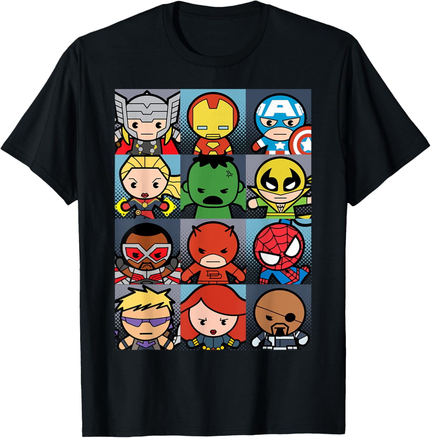 Marvel Heroes Kawaii Graphic Boxed T-Shirt for Fans - Walmart.com