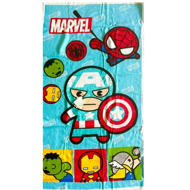 Marvel Heroes Spiderman Captain America Iron Man Bath Beach Towel ...