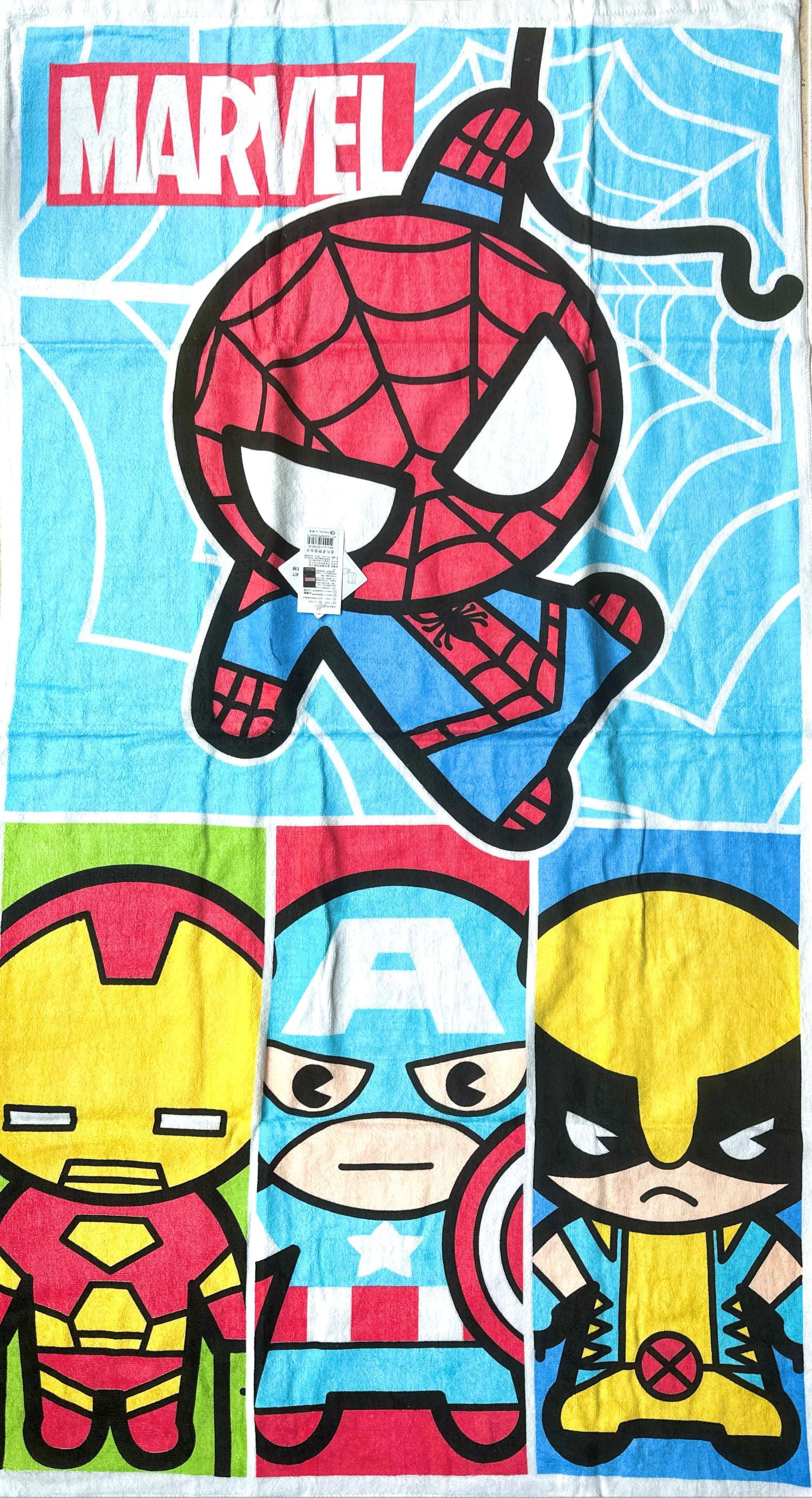 Marvel Heroes Spiderman Iron Man Captain America X-Man Bath Beach Towel ...