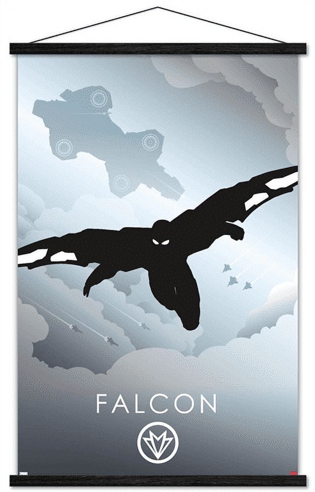 Marvel Heroic Silhouette - Falcon Wall Poster with Magnetic Frame, 22. ...