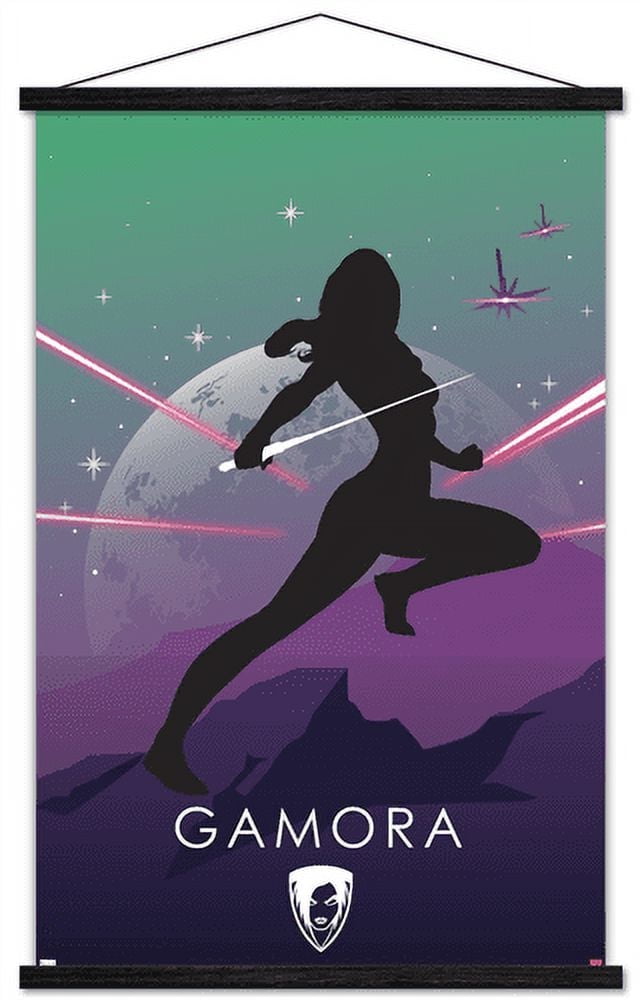 Marvel Heroic Silhouette - Gamora Wall Poster with Magnetic Frame, 22. ...
