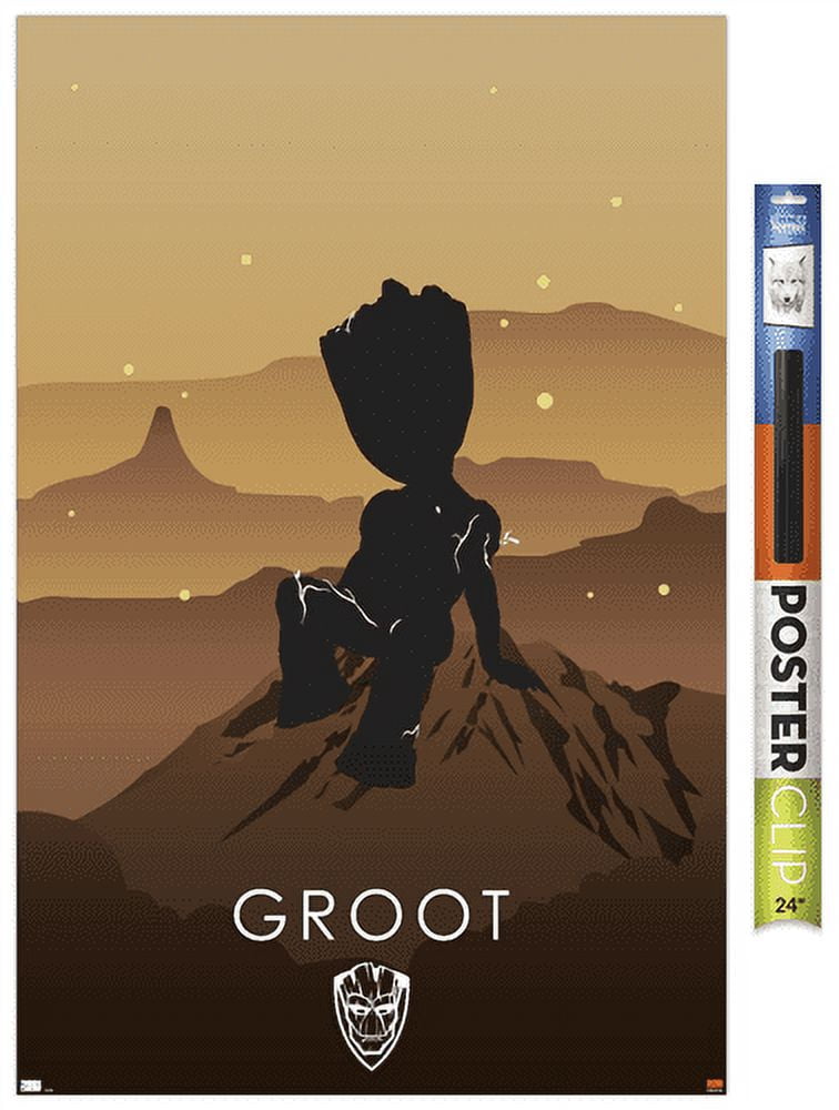 Marvel Heroic Silhouette - Groot Wall Poster, 22.375" x 34" - Walmart.com