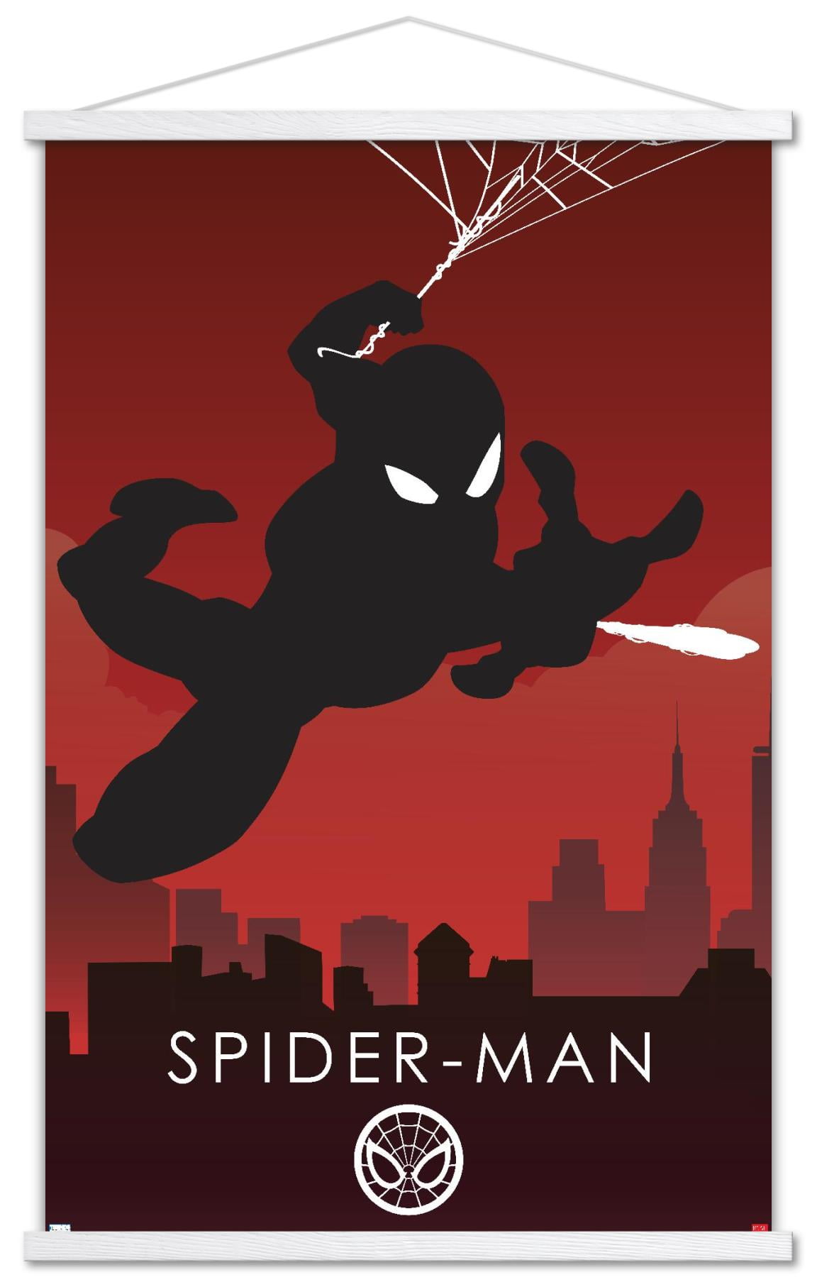 Marvel Heroic Silhouette - Spider-Man Wall Poster with Magnetic Frame, 22.375" x 34" - Walmart.com