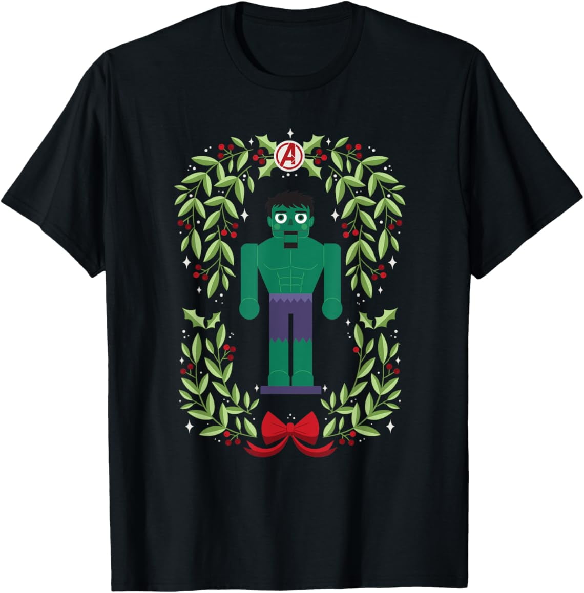 Marvel Holiday Christmas Avengers Holly Hulk Nutcracker T-Shirt ...