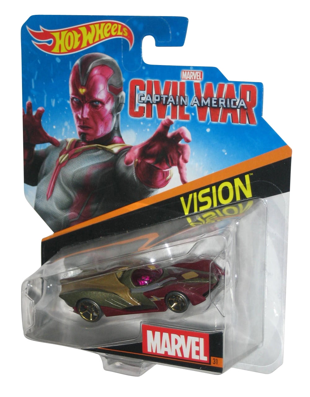 Marvel Hot Wheels Captain America Civil War Vision (2015) Mattel Toy ...