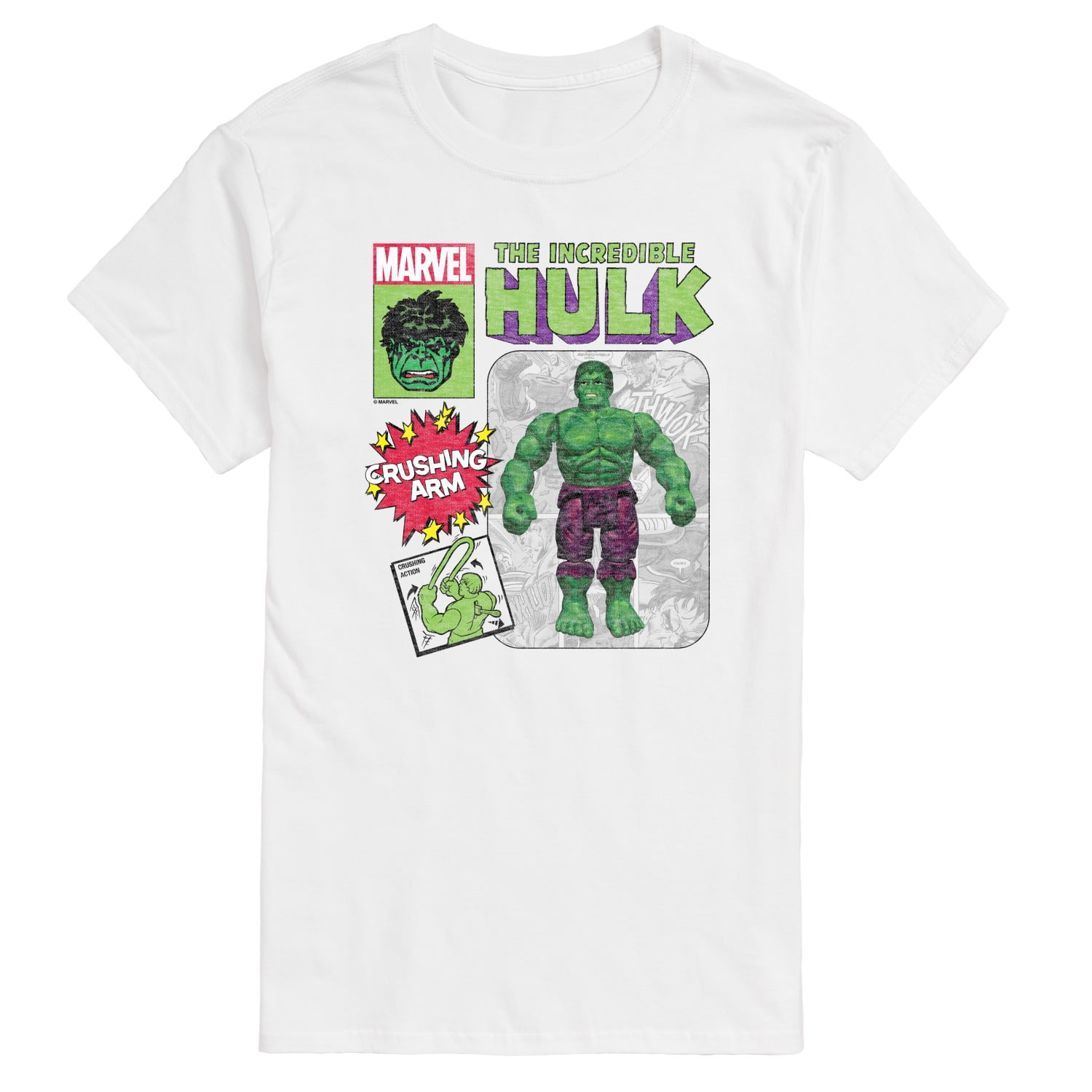 Marvel Hulk - Action Figure - Men's Short Sleeve Graphic T-Shirt ...