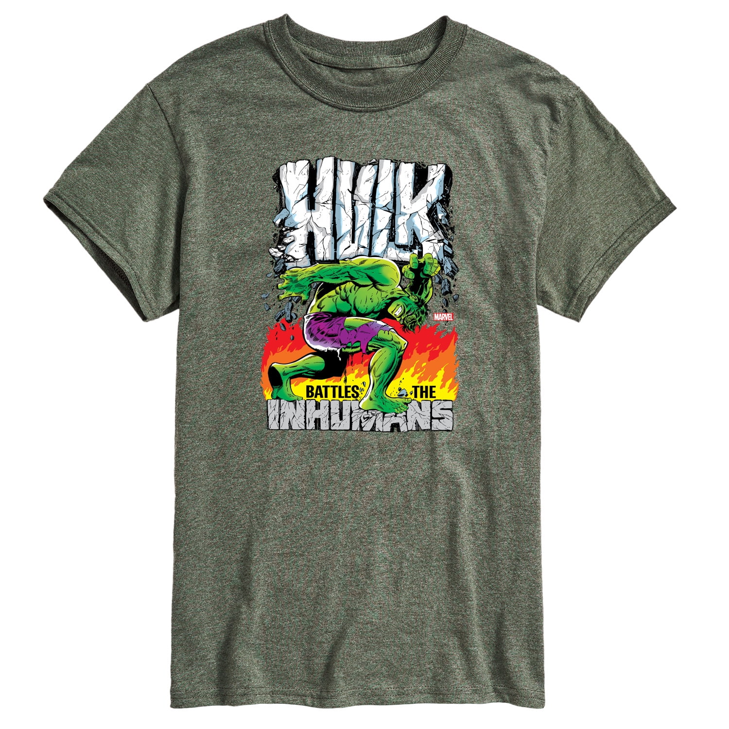 Marvel Hulk - Battles The Inhumans - Men's Short Sleeve Graphic T-Shirt ...