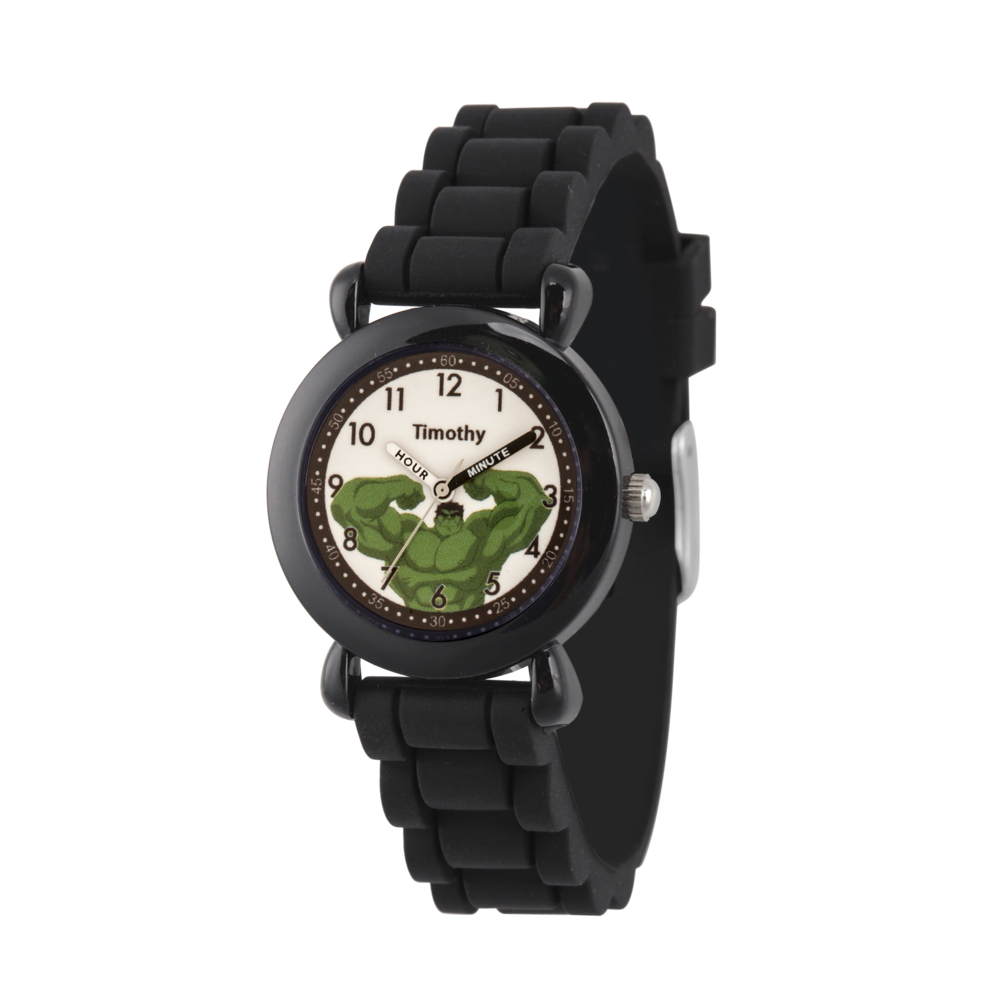 Marvel Hulk Boys' Black Plastic Watch, 1-Pack - Walmart.com