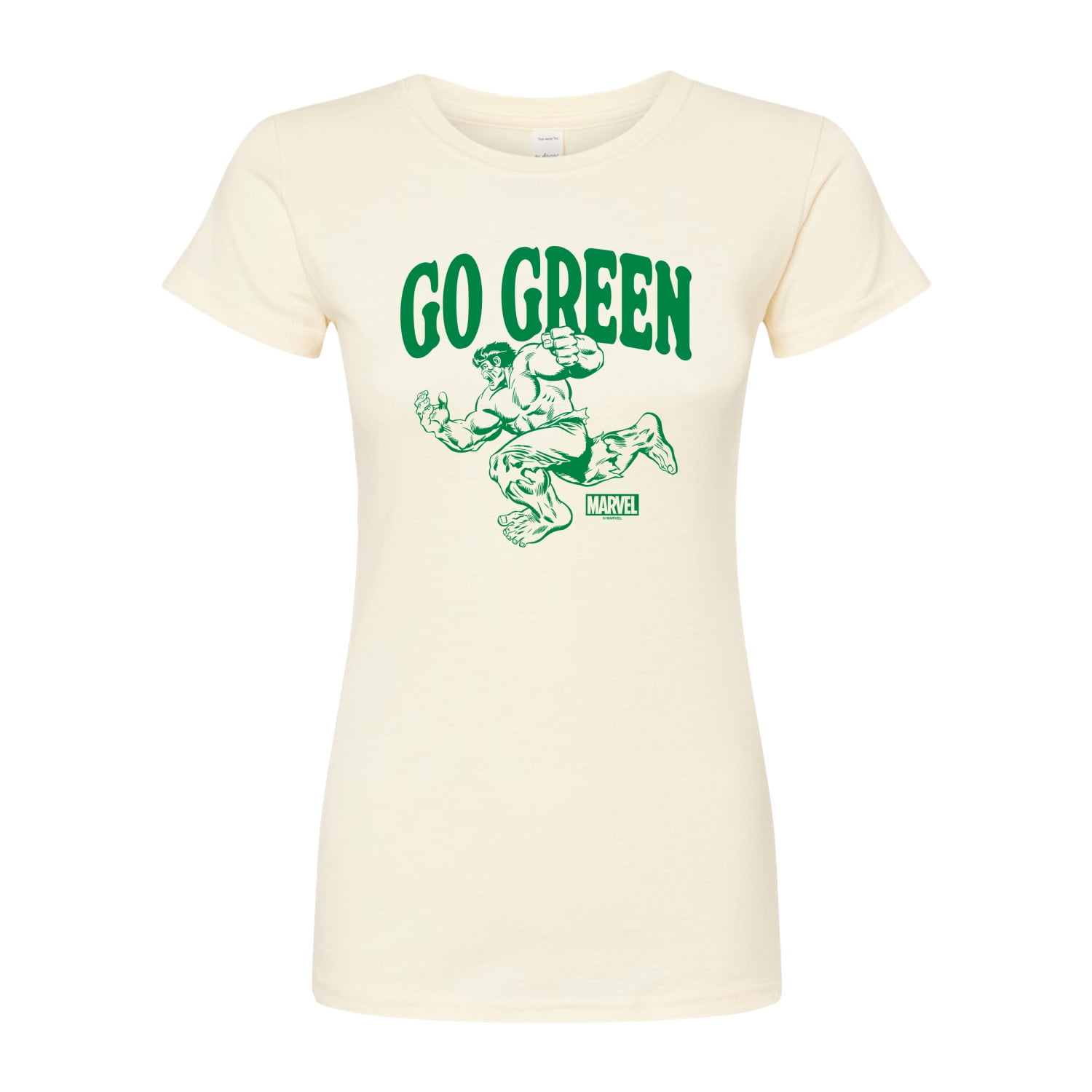 Marvel Hulk - Go Green - Juniors Fitted Graphic T-Shirt - Walmart.com