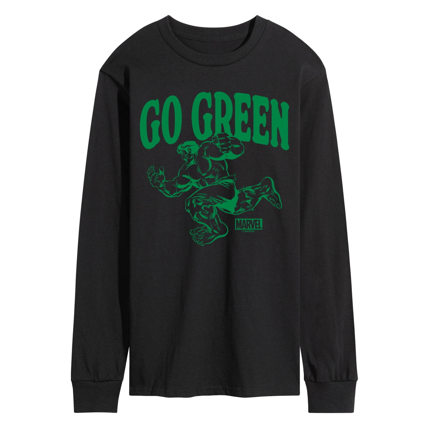 Marvel Hulk - Go Green - Men's Long Sleeve Graphic T-Shirt - Walmart.com