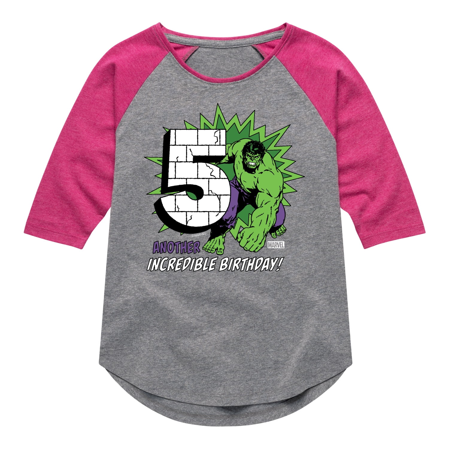 Marvel Hulk - Incredible Birthday 5 - Toddler And Youth Girls Shirt ...