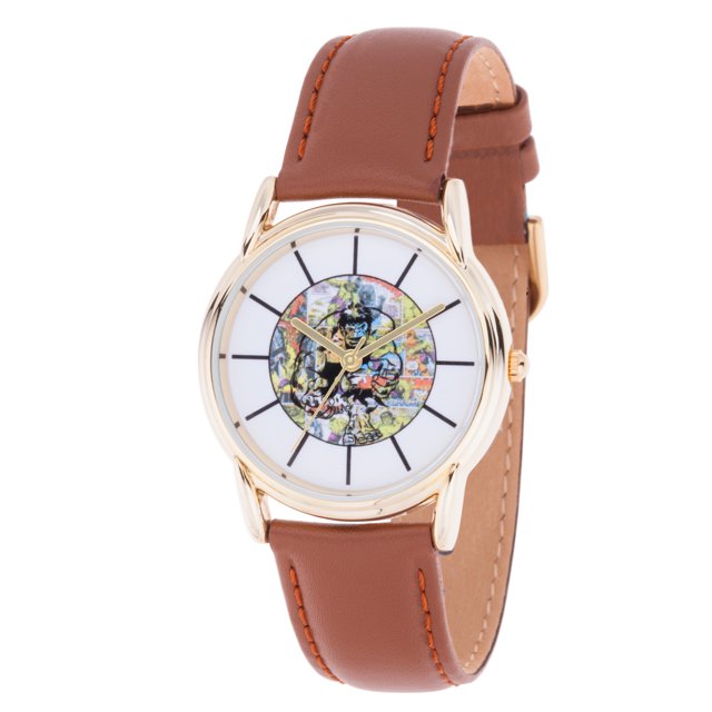 Marvel Hulk Men's Gold Cardiff Watch, 1-Pack - Walmart.com