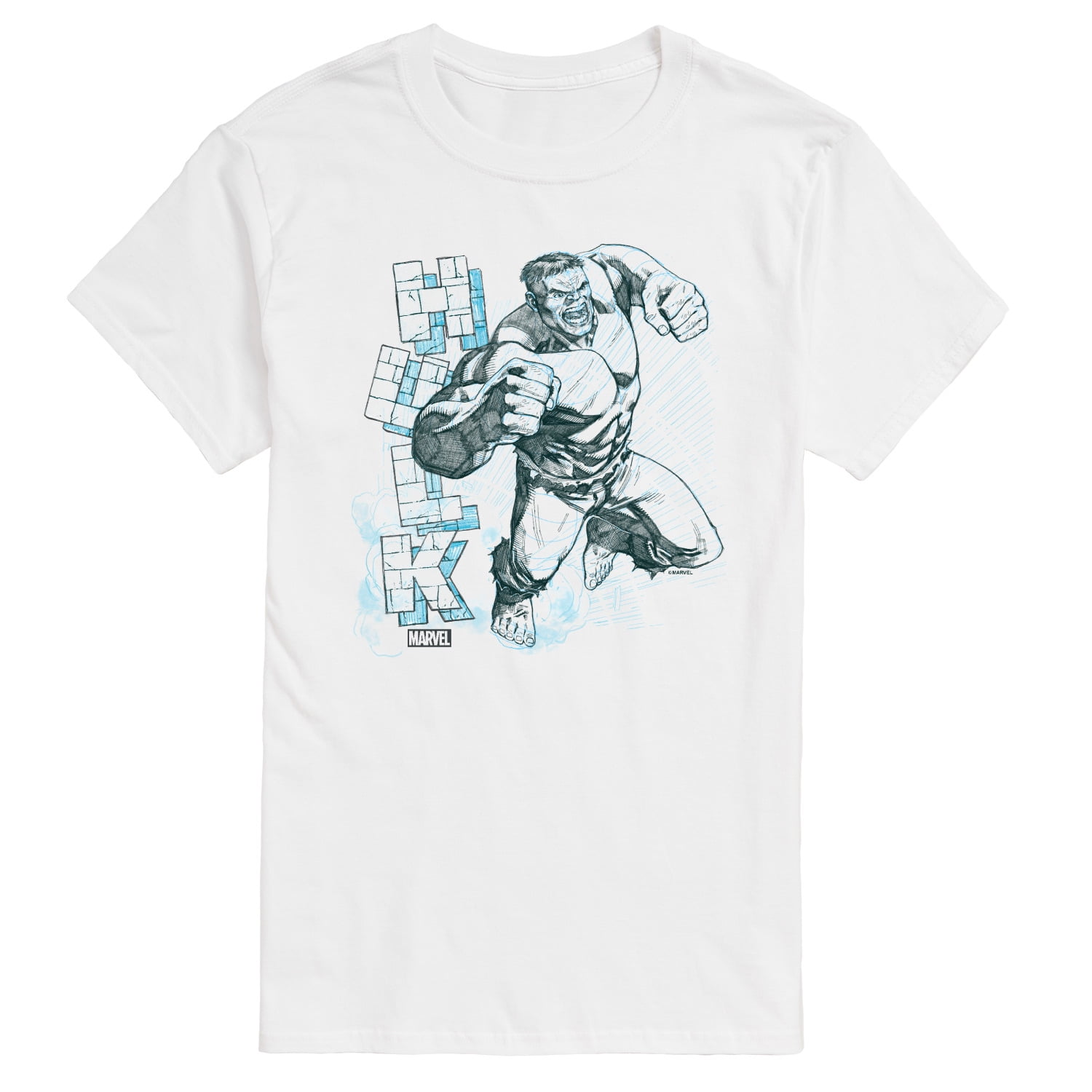Marvel Hulk - Sketch - Men's Short Sleeve Graphic T-Shirt - Walmart.com