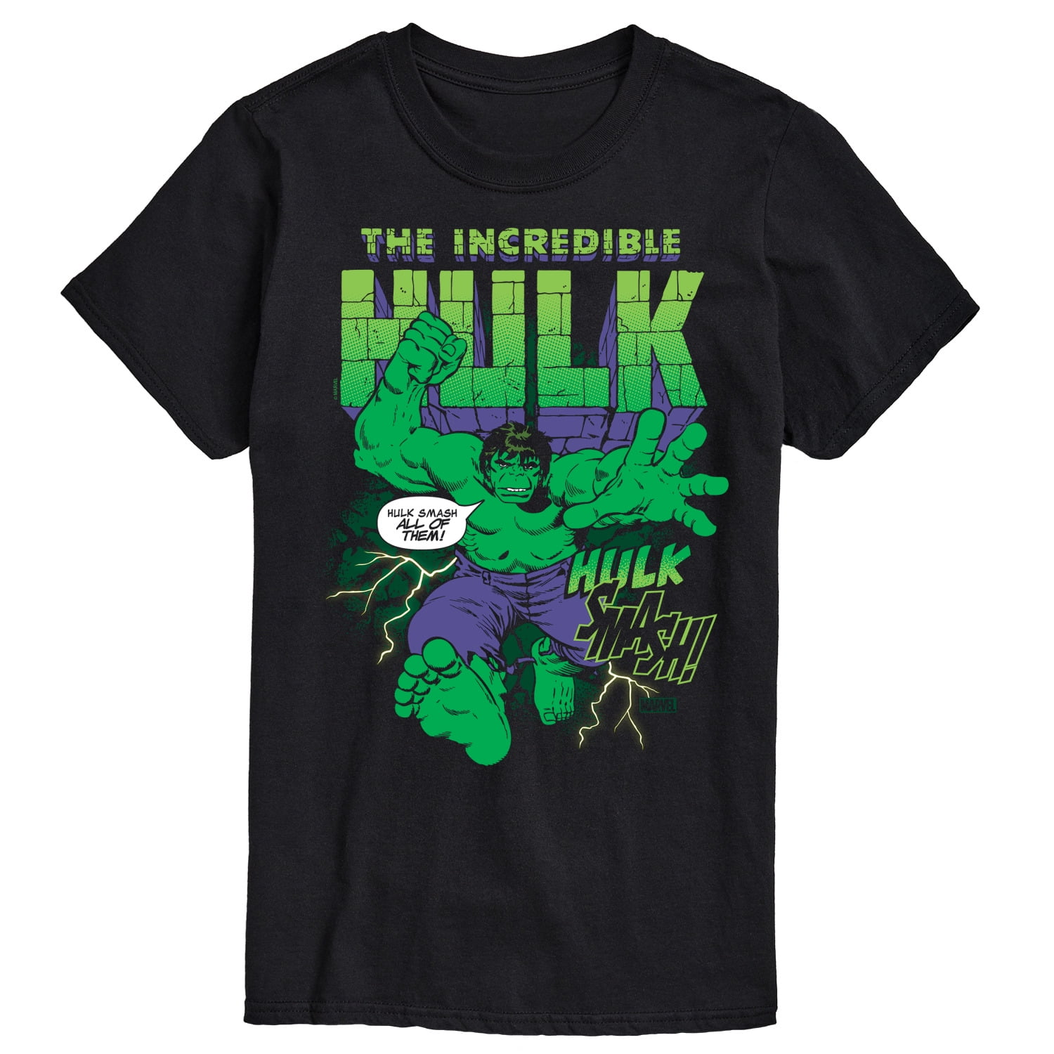 Marvel Hulk - Smash All Of Them - Men's Short Sleeve Graphic T-Shirt ...