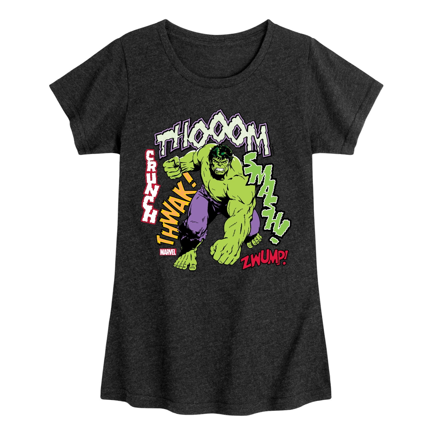 Marvel Hulk - Smash Crunch - Toddler And Youth Girls Fitted Short ...