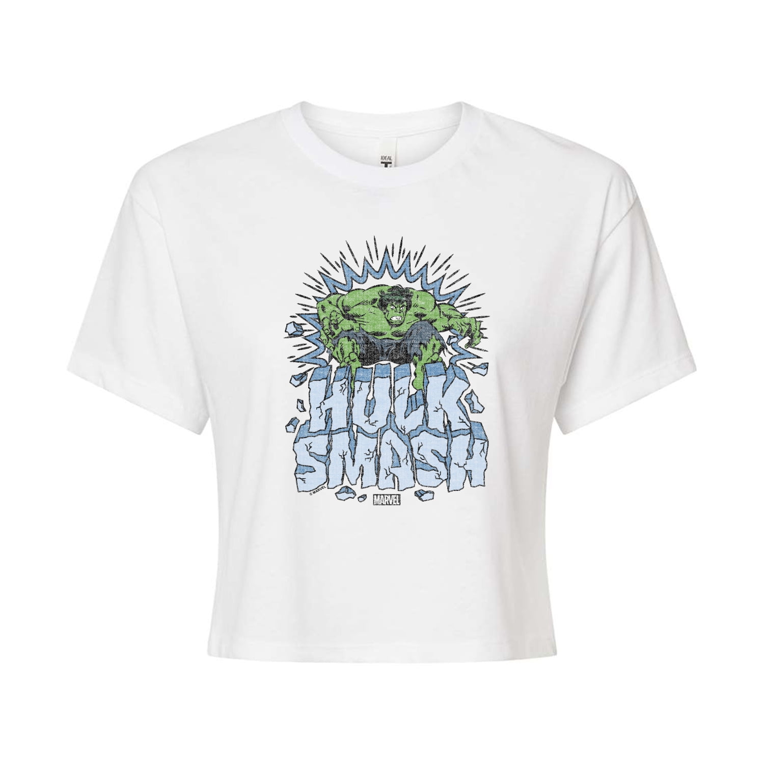 Marvel Hulk - Smash - Juniors Cropped Graphic T-Shirt - Walmart.com