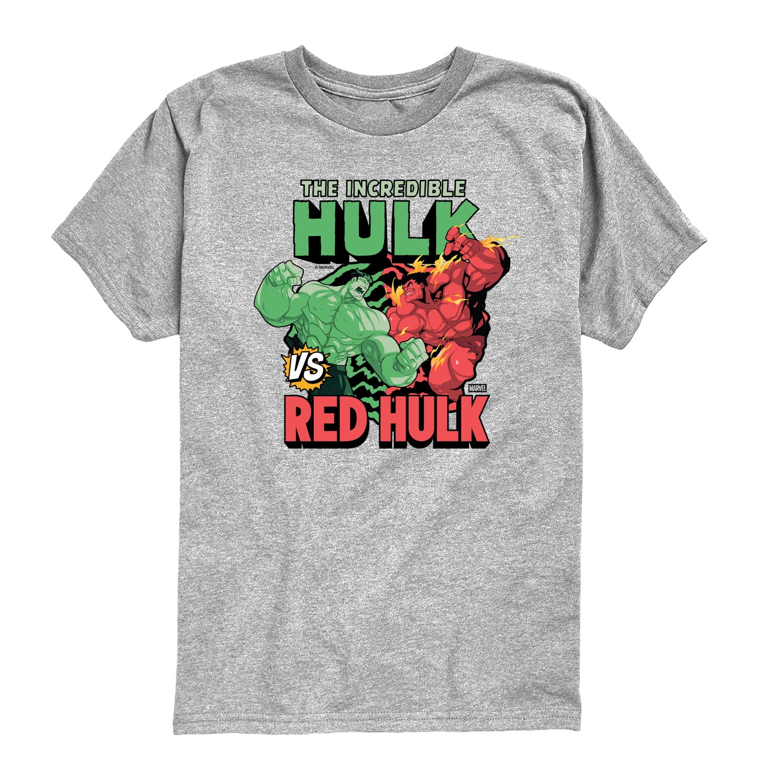 Marvel - Hulk vs. Red Hulk - Youth Boys Short Sleeve Graphic T-Shirt ...