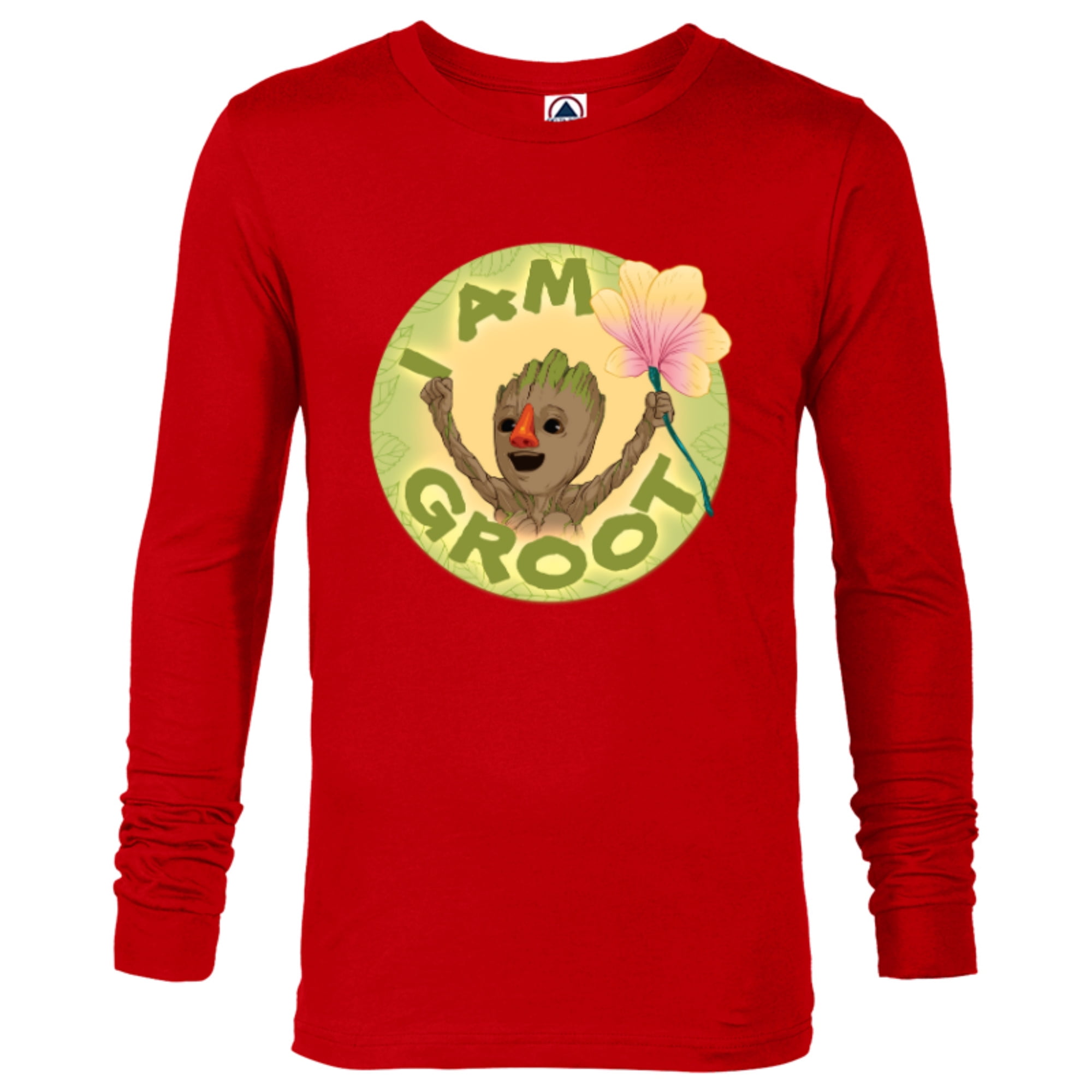Marvel I Am Groot Guardians of the Galaxy Groot with Nose - Long Sleeve ...