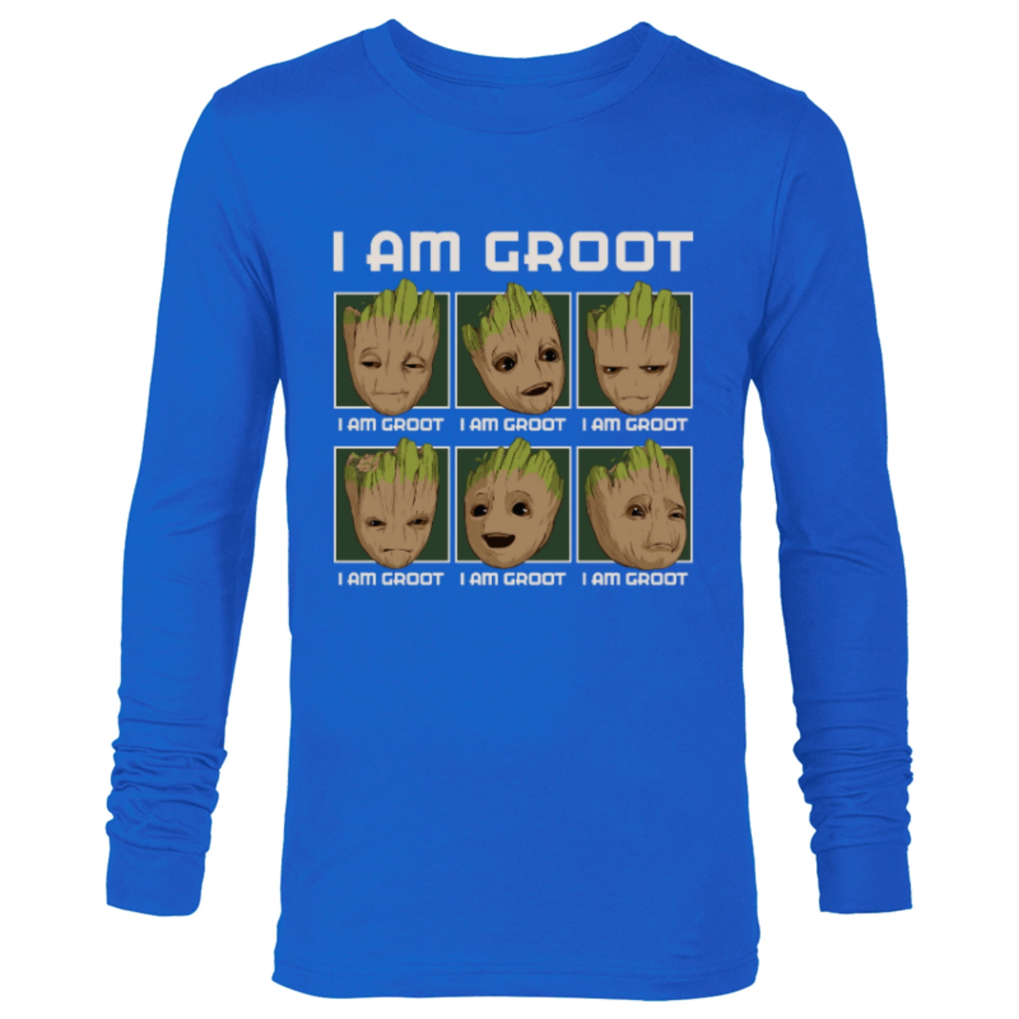 Marvel I Am Groot Guardians of the Galaxy Moods of Groot - Long Sleeve ...