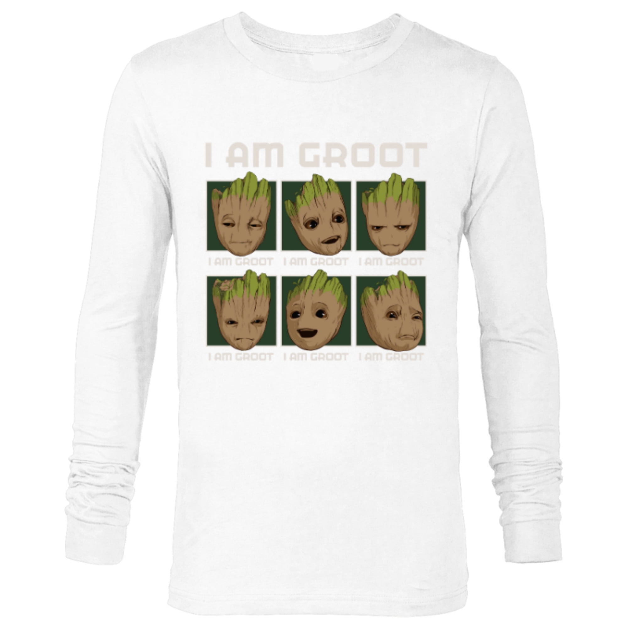 Marvel I Am Groot Guardians of the Galaxy Moods of Groot - Long Sleeve ...