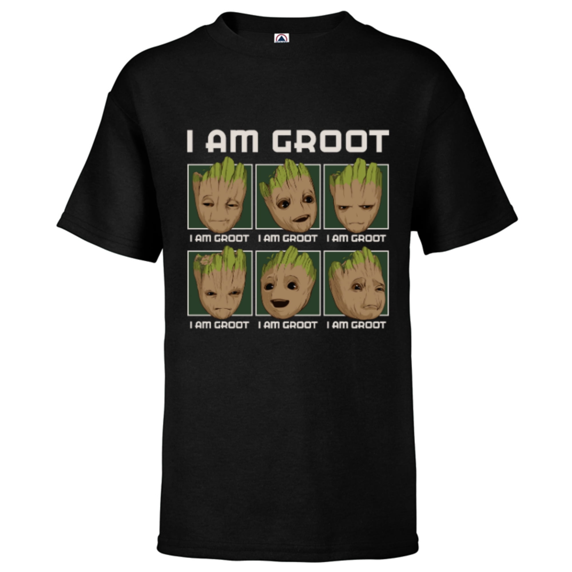 Marvel I Am Groot Guardians of the Galaxy Moods of Groot - Short Sleeve ...