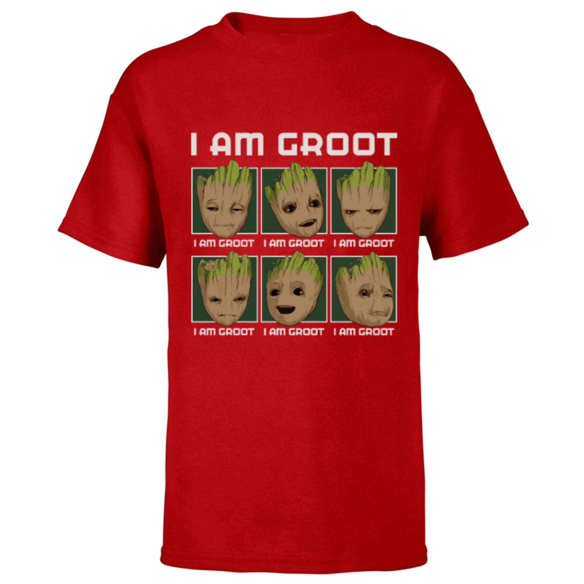 Marvel I Am Groot Guardians of the Galaxy Moods of Groot - Short Sleeve ...