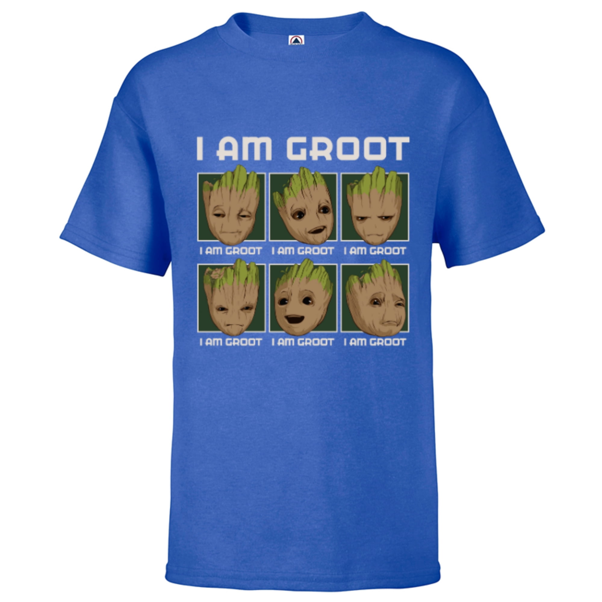 Marvel I Am Groot Guardians of the Galaxy Moods of Groot - Short Sleeve ...