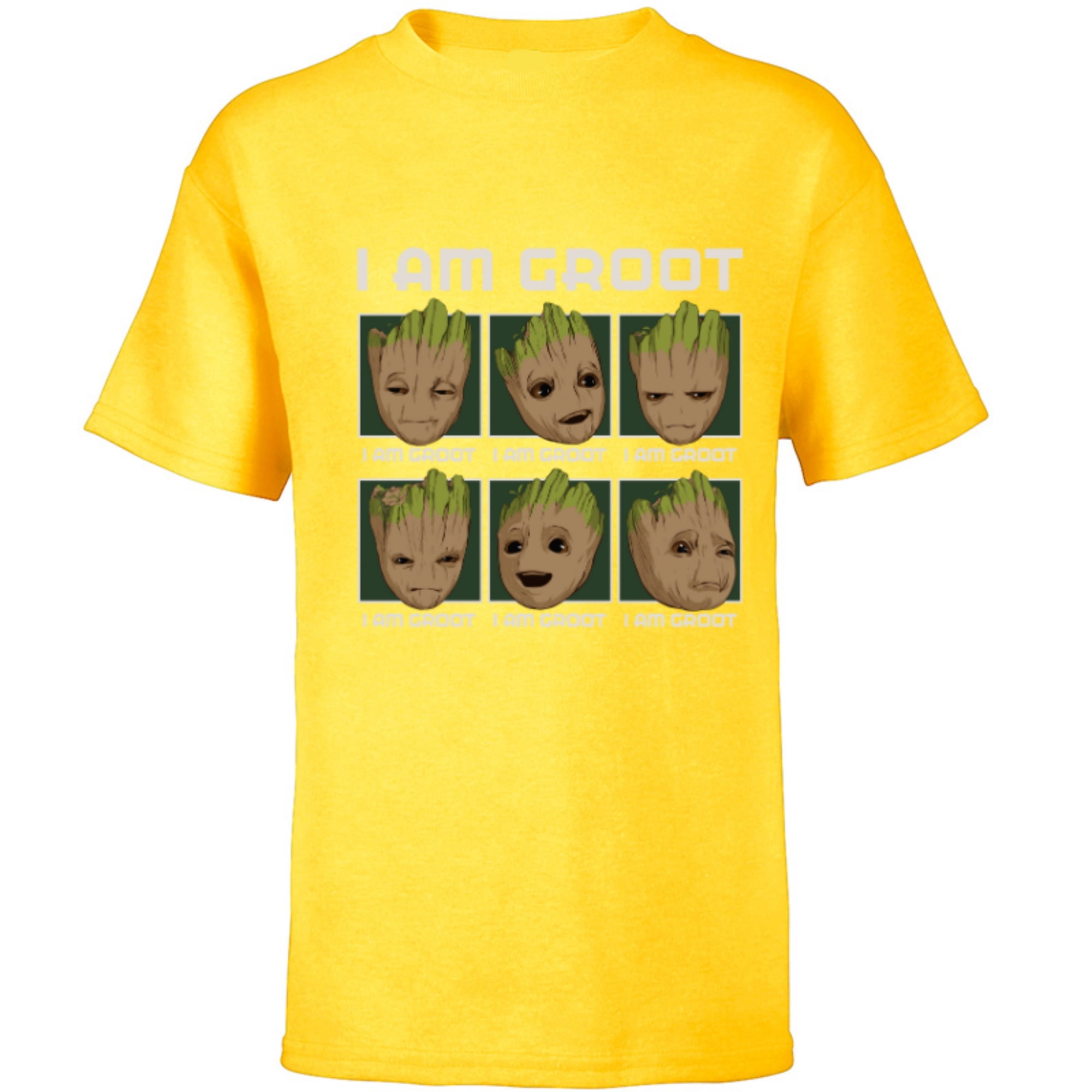 Marvel I Am Groot Guardians of the Galaxy Moods of Groot - Short Sleeve ...