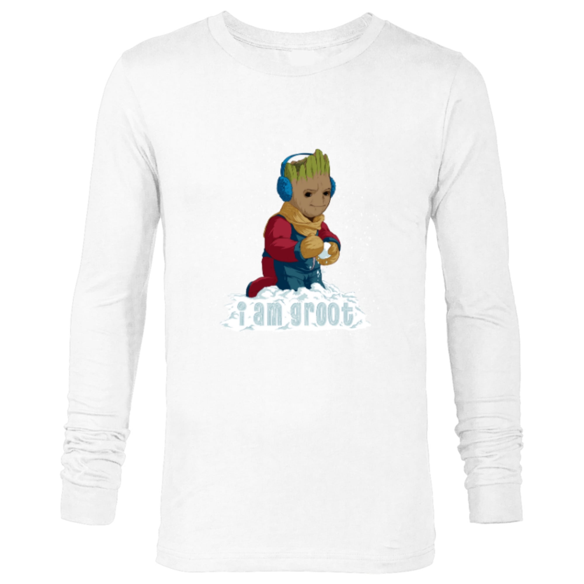 Marvel I Am Groot Guardians of the Galaxy Snow Day Groot - Long Sleeve ...