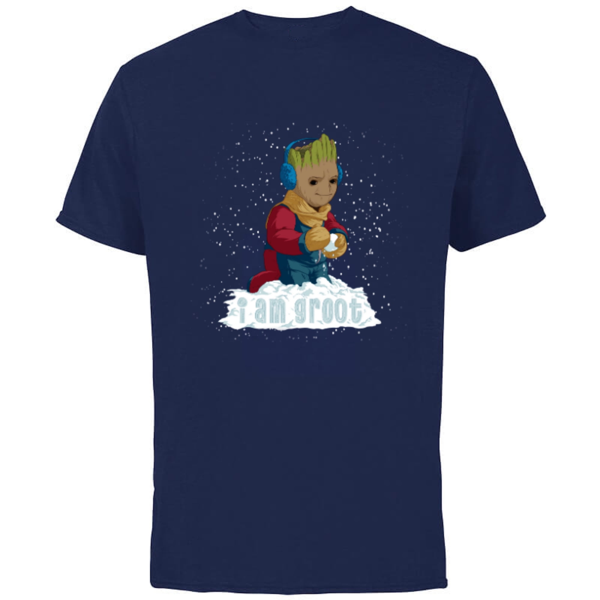 Marvel I Am Groot Guardians of the Galaxy Snow Day Groot - Short Sleeve Cotton T-Shirt for ...