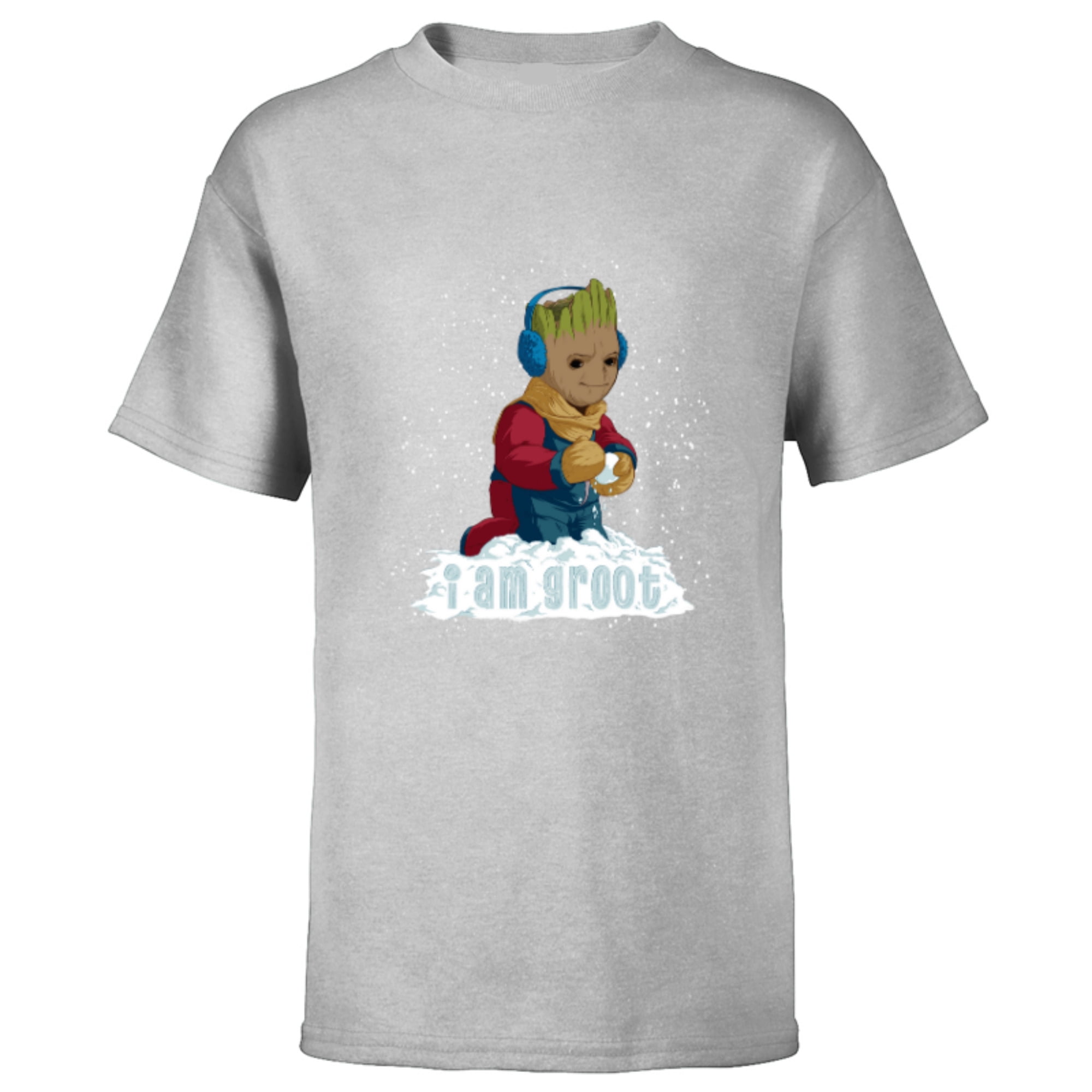 Marvel I Am Groot Guardians of the Galaxy Snow Day Groot - Short Sleeve ...