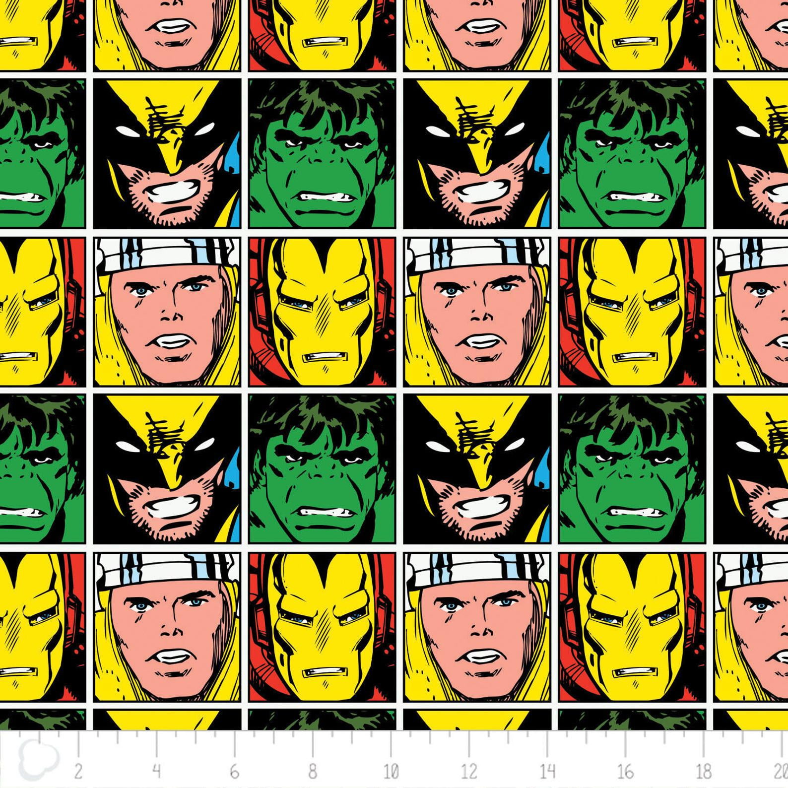Marvel Immortals Blocks 100% Cotton Sold by The Yard - Walmart.com