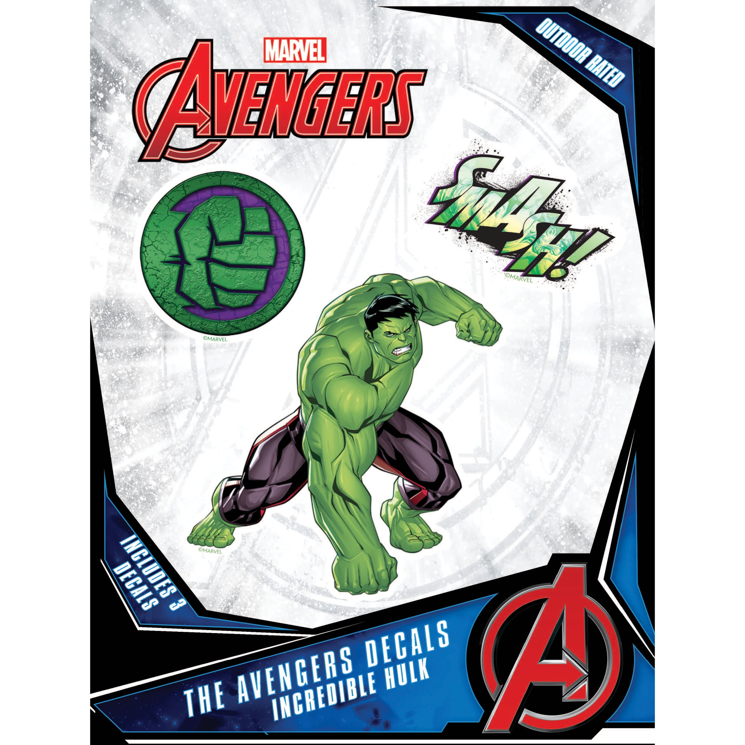 Marvel Incredible Hulk Smash Vinyl Decals - Set of 3 Outdoor Rated ...