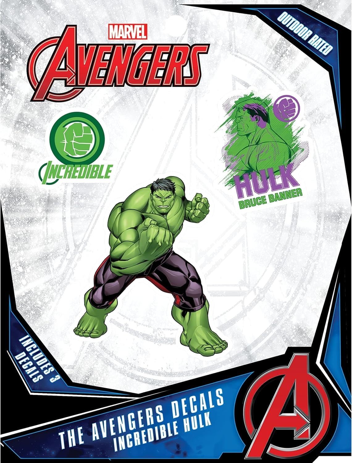 Marvel Incredible Hulk Vinyl Decals - Set of 3 Outdoor Rated Stickers ...