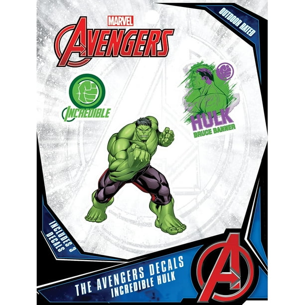 Marvel Incredible Hulk Vinyl Decals - Set of 3 Outdoor Rated Stickers ...